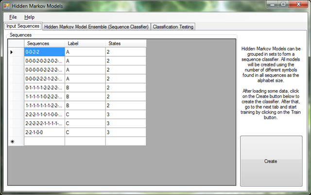 Accord Vision: Hidden Markov Model -Based Sequence Classifiers in C#